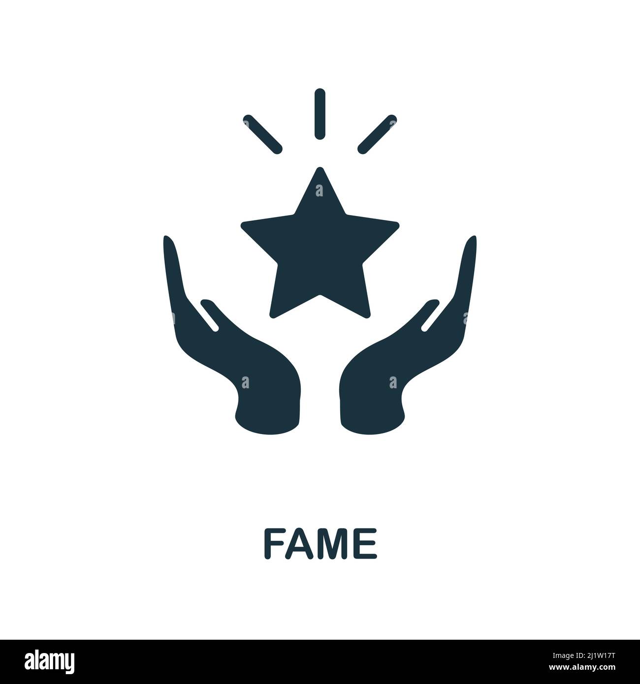 Fame icon. Simple line element fame symbol for templates, web design ...