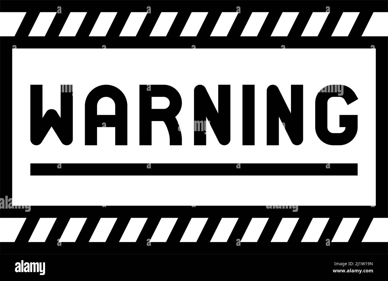 warning sign line icon vector illustration Stock Vector Image & Art - Alamy