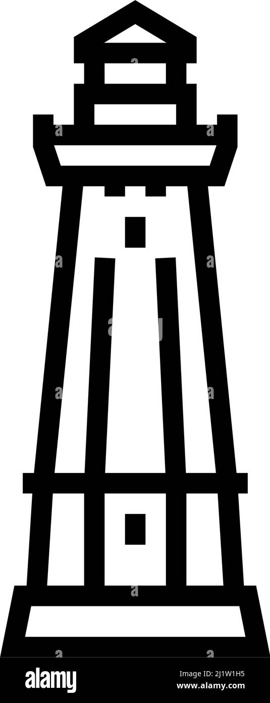 beacon emergency building line icon vector illustration Stock Vector ...