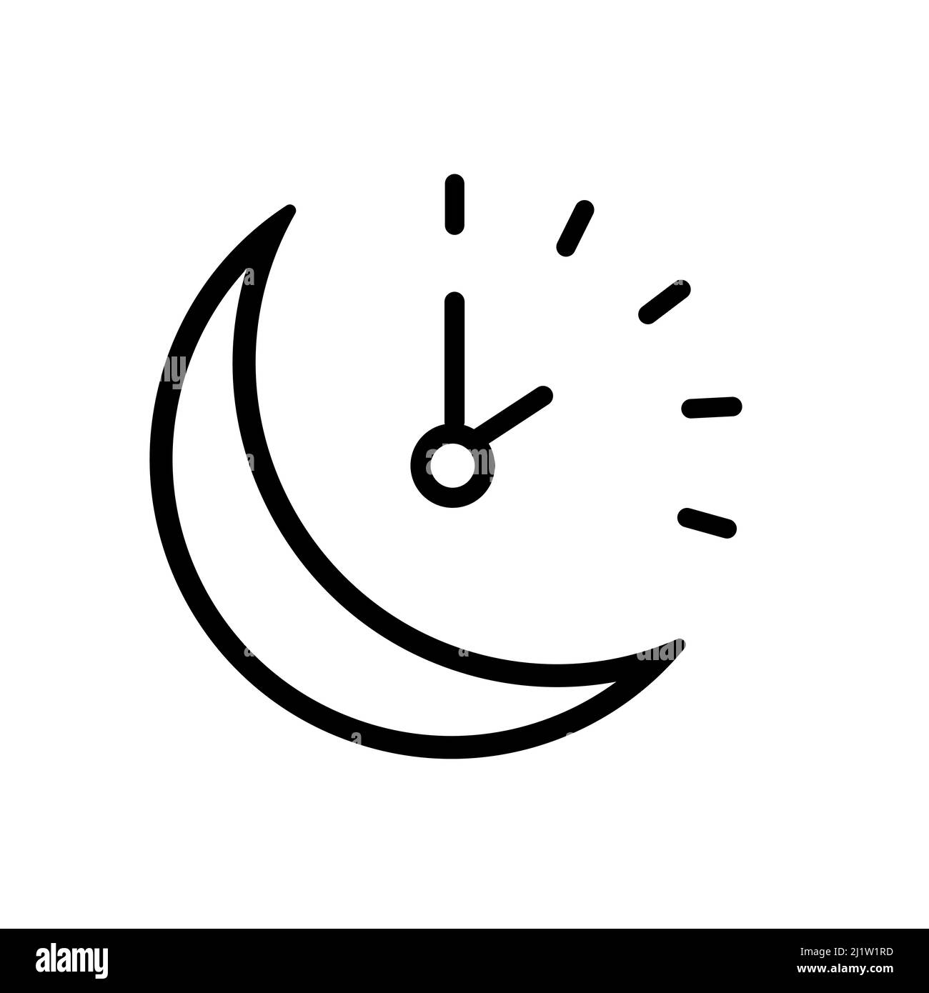 Moon premium line icon. Simple high quality pictogram. Modern outline ...