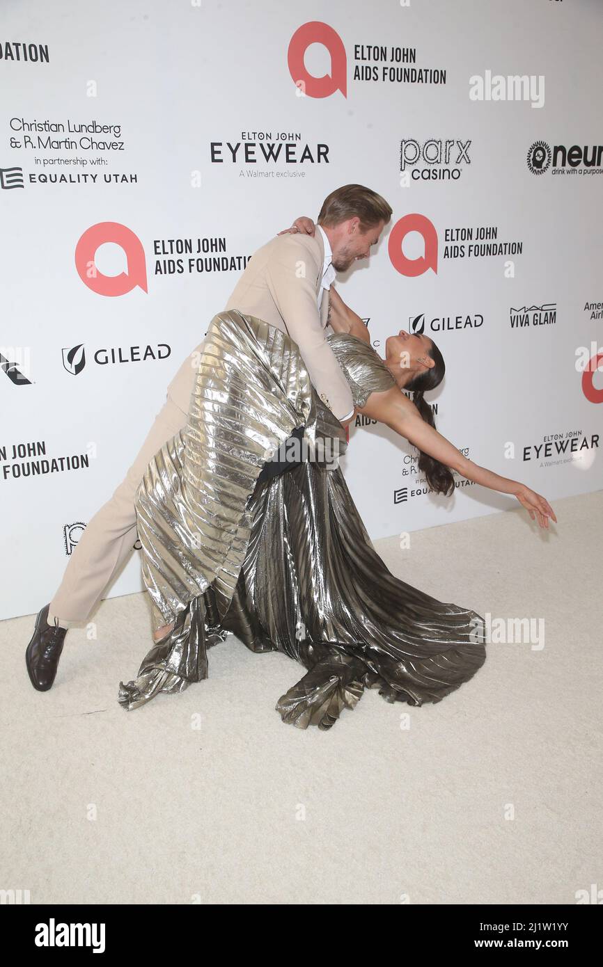 West Hollywood, Ca. 27th Mar, 2022. Hayley Erbert, Derek Hough at the ...