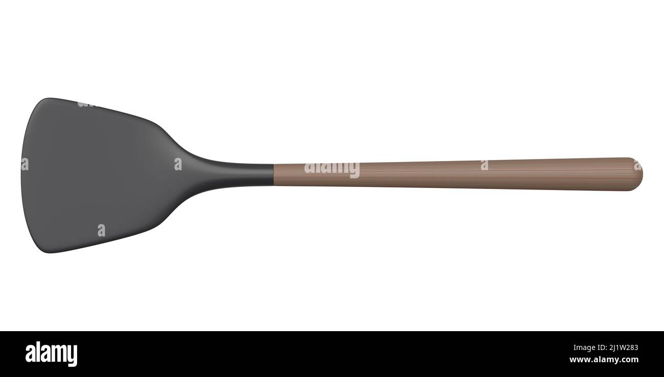 Silicon solid turner or kitchen utensils on white background Stock ...