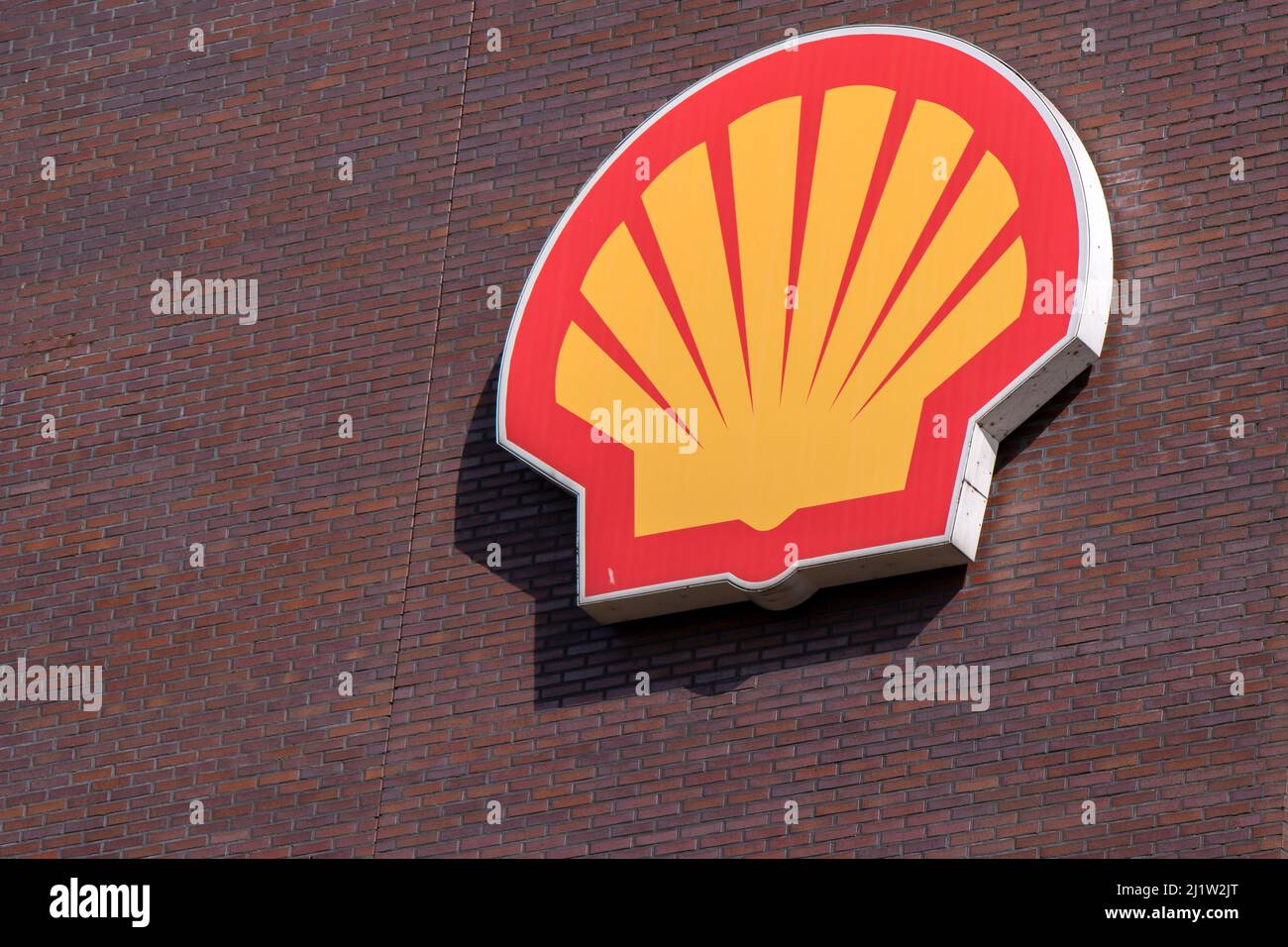 Shell Logo On A Building At The Energy Transition Campus Amsterdam ...