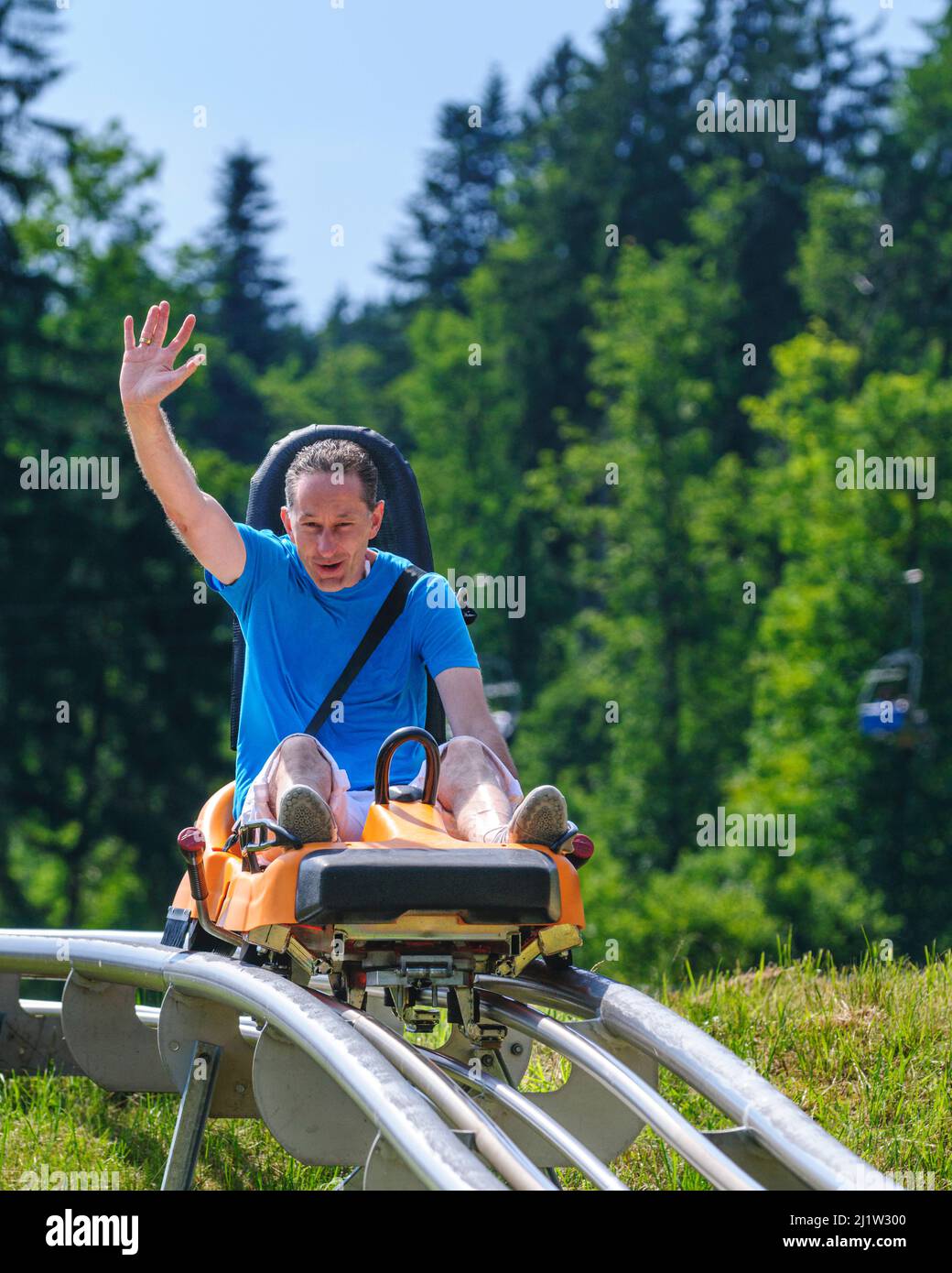 Man roller coaster hi-res stock photography and images - Alamy