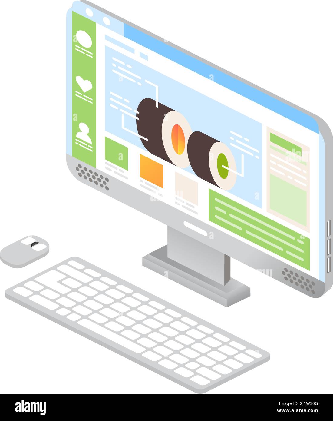 Cafe laptop asian Stock Vector Images - Alamy