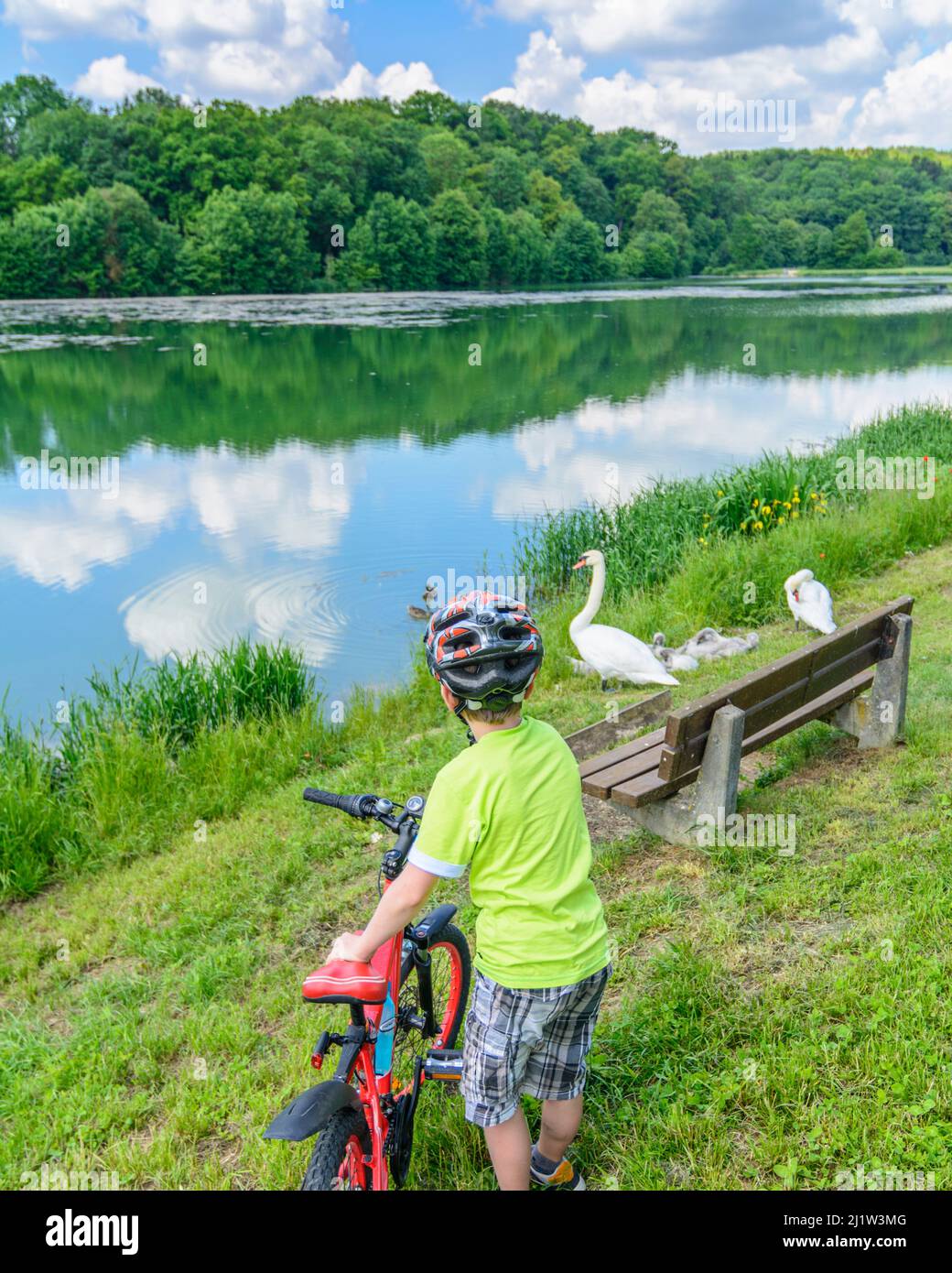 Teenager boy cycling helmet hi-res stock photography and images - Alamy