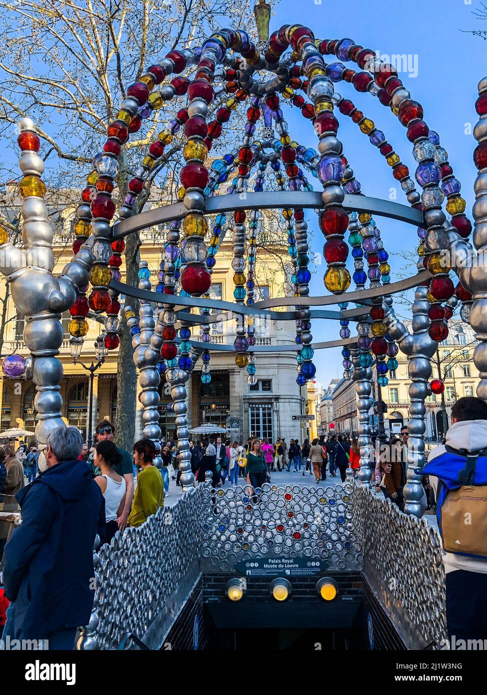 Paris, France, Close up, Paris Metro Entrance Station, Palais ROyale ...