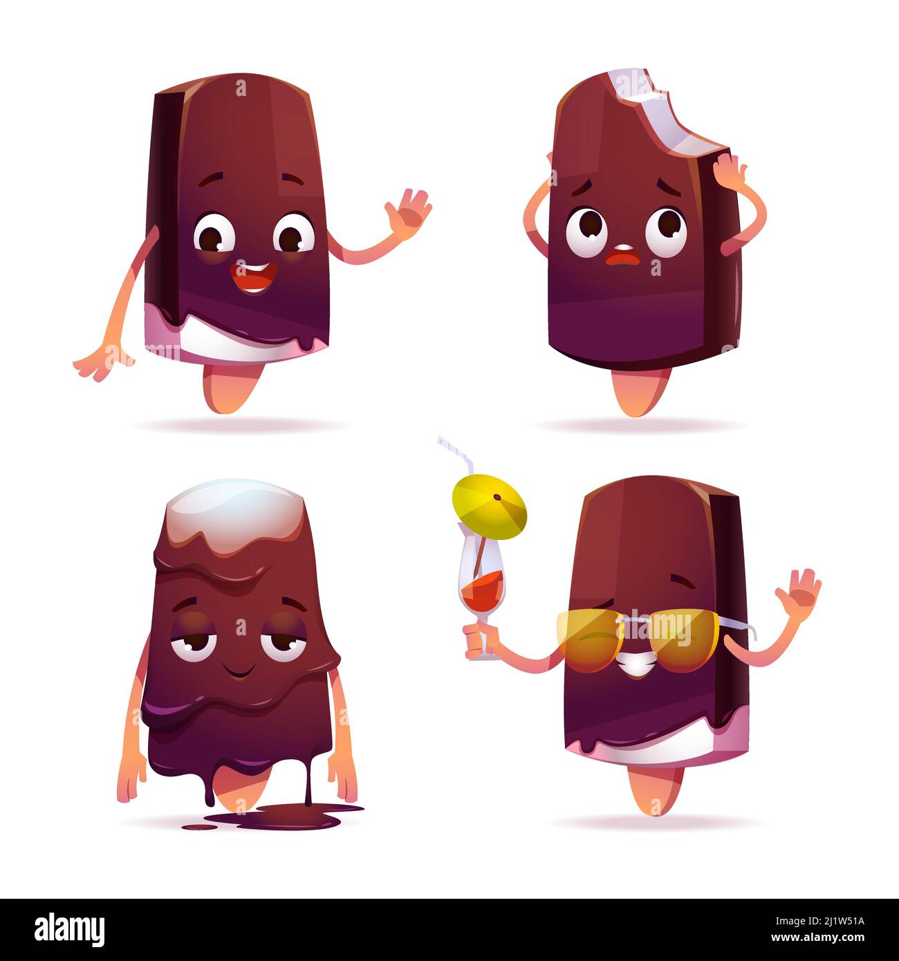 Cartoon chocolate pie character Stock Vector Images - Alamy