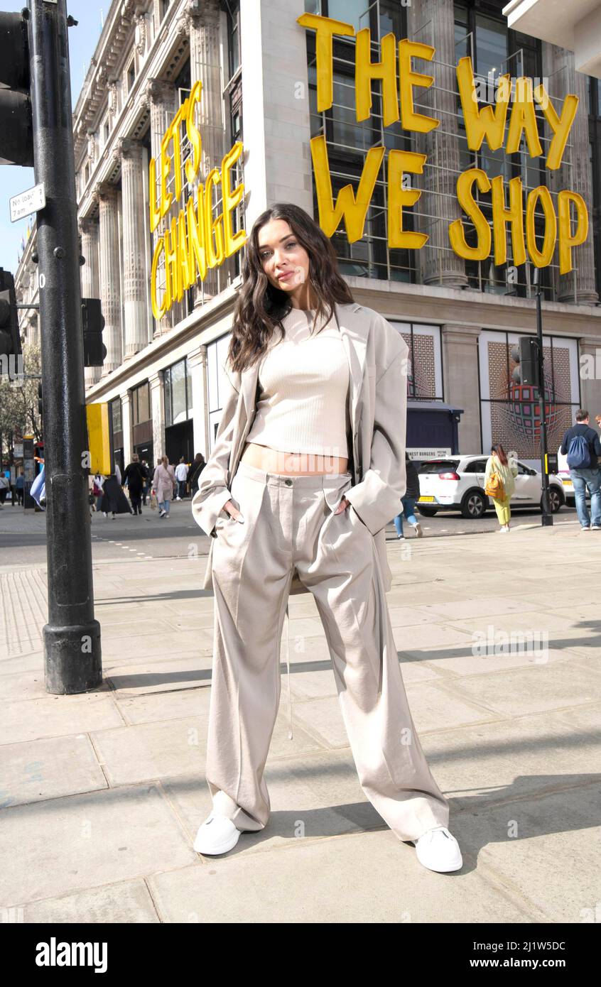 EDITORIAL USE ONLY Actress and activist, Amy Jackson, wears a ...