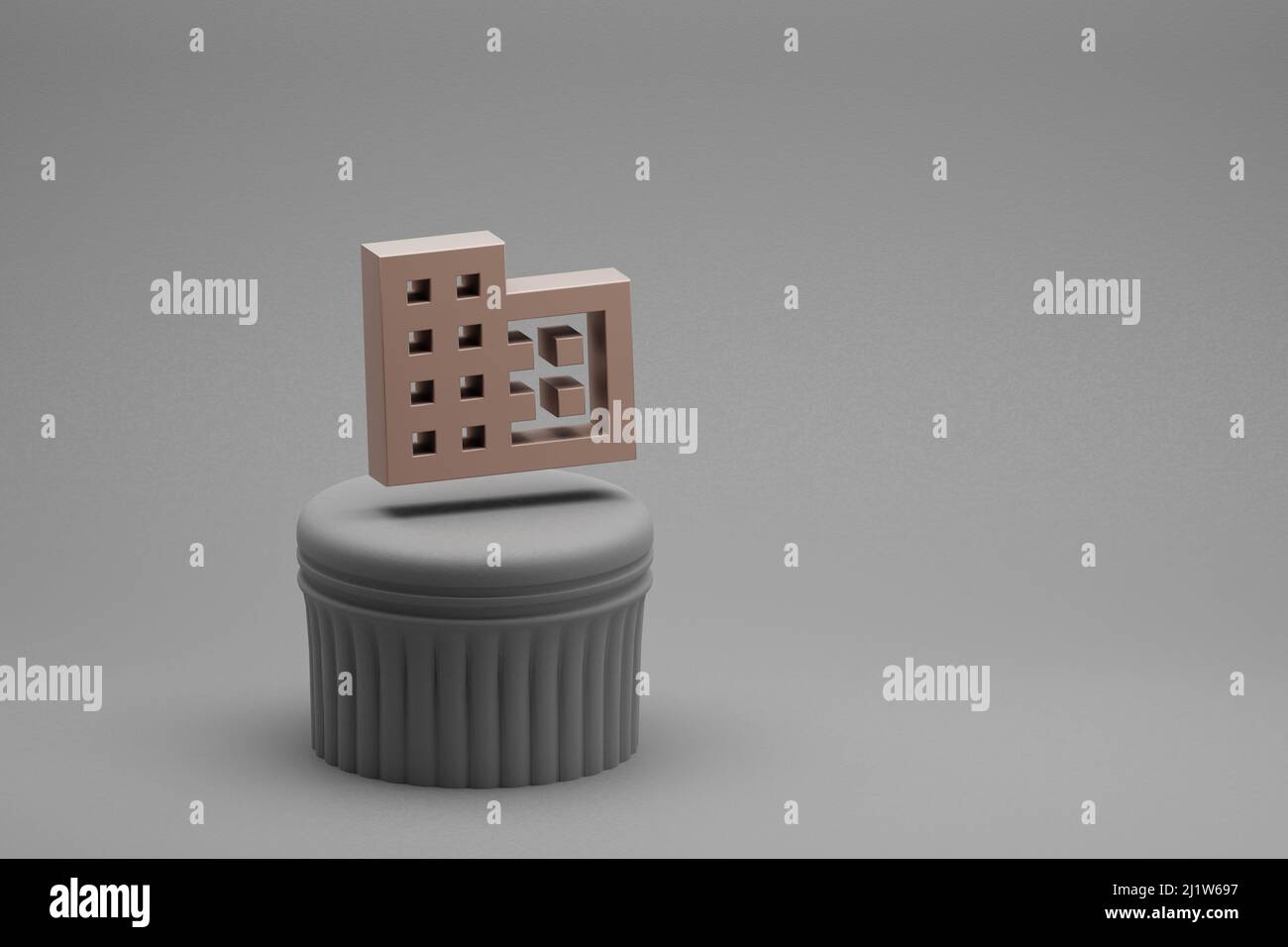 Beautiful abstract illustrations Domain symbol icons on a column and ...