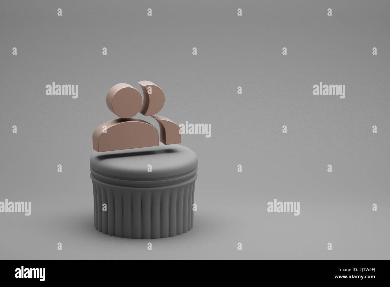 Beautiful abstract illustrations Group friends symbol icons on a column ...