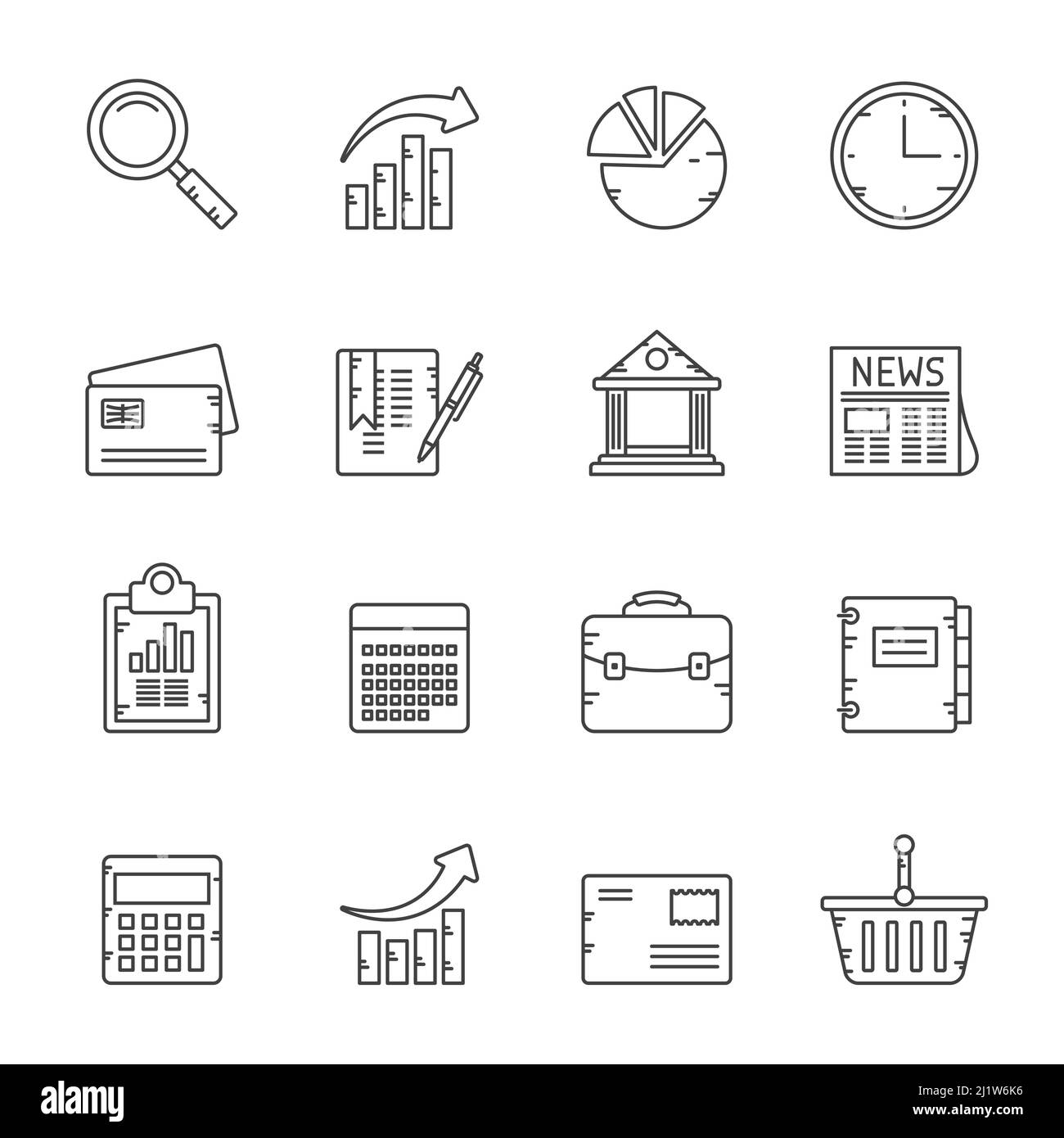 Line Business and Office Internet Icons - Vector Icon Set Stock Vector ...