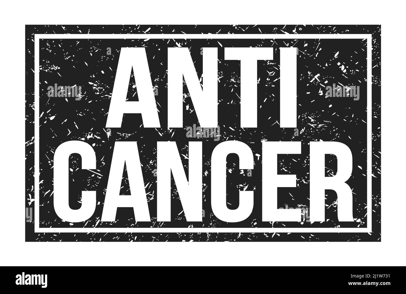 ANTI CANCER, words written on black rectangle stamp sign Stock Photo ...