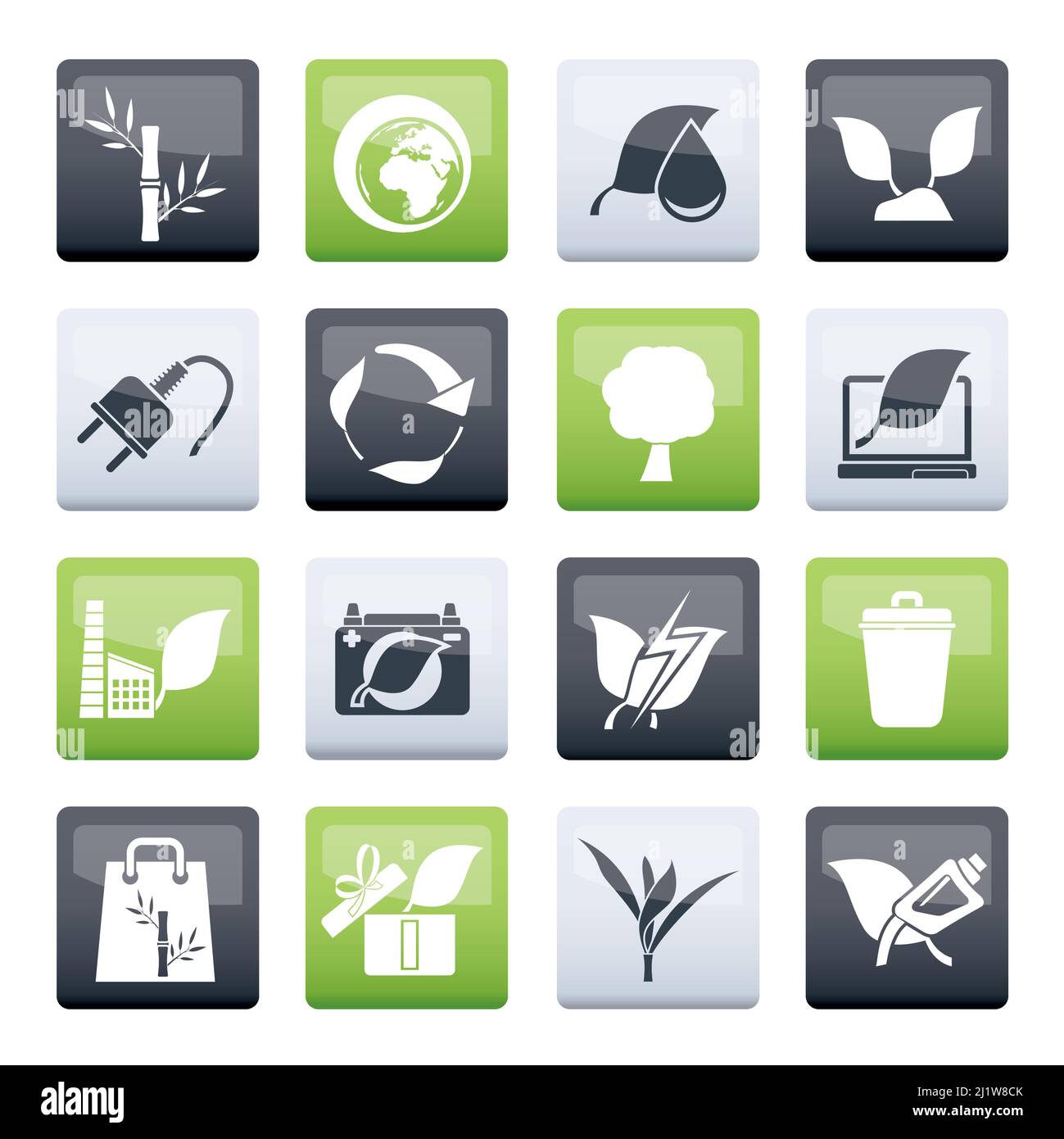 Environment and Conservation icons over color background - vector icon ...