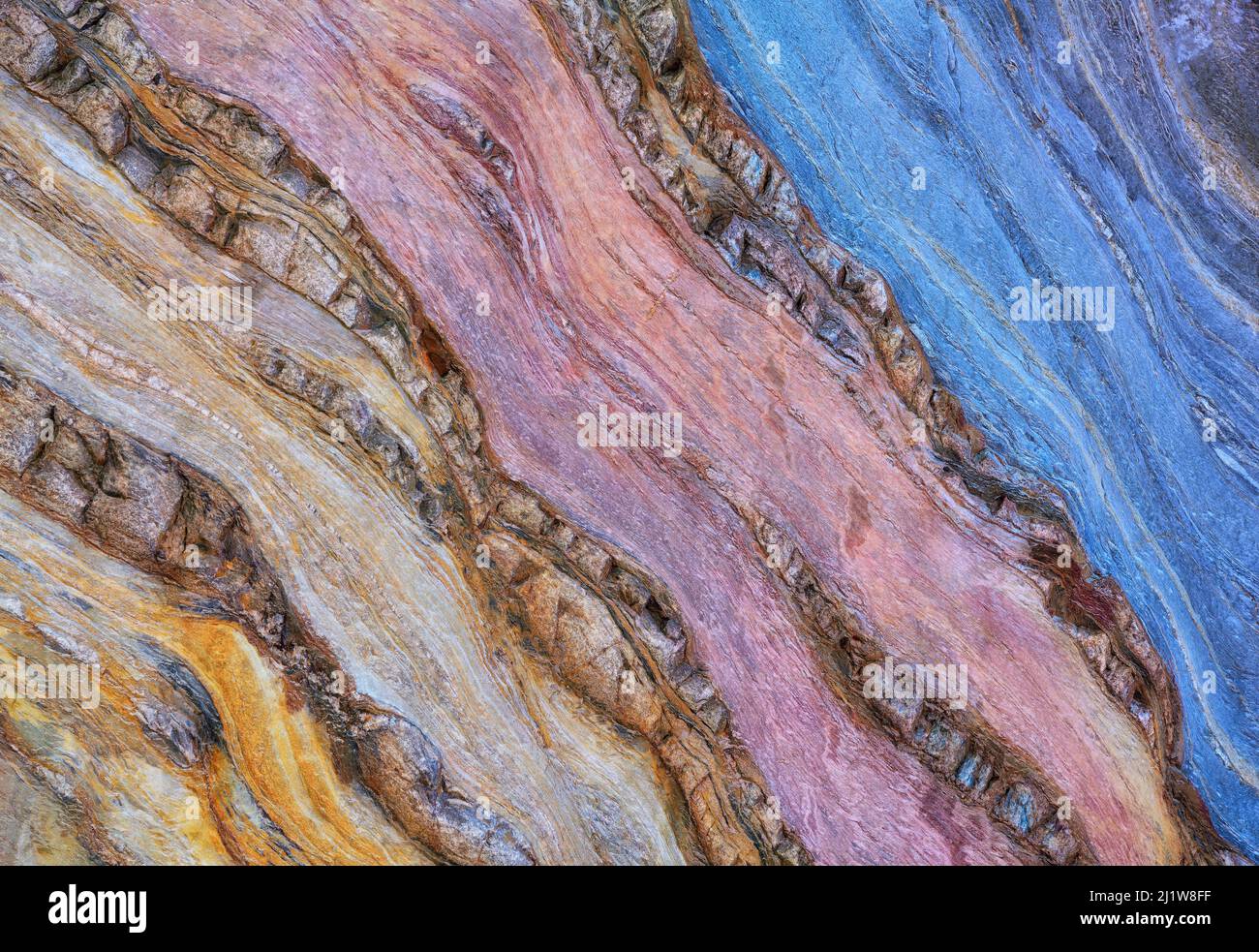 Top view of abstract background with smooth surface of rocky formation ...