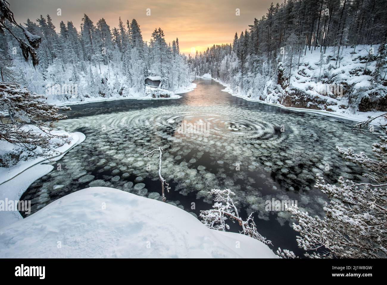 Kitka river pancake ice hi-res stock photography and images - Alamy