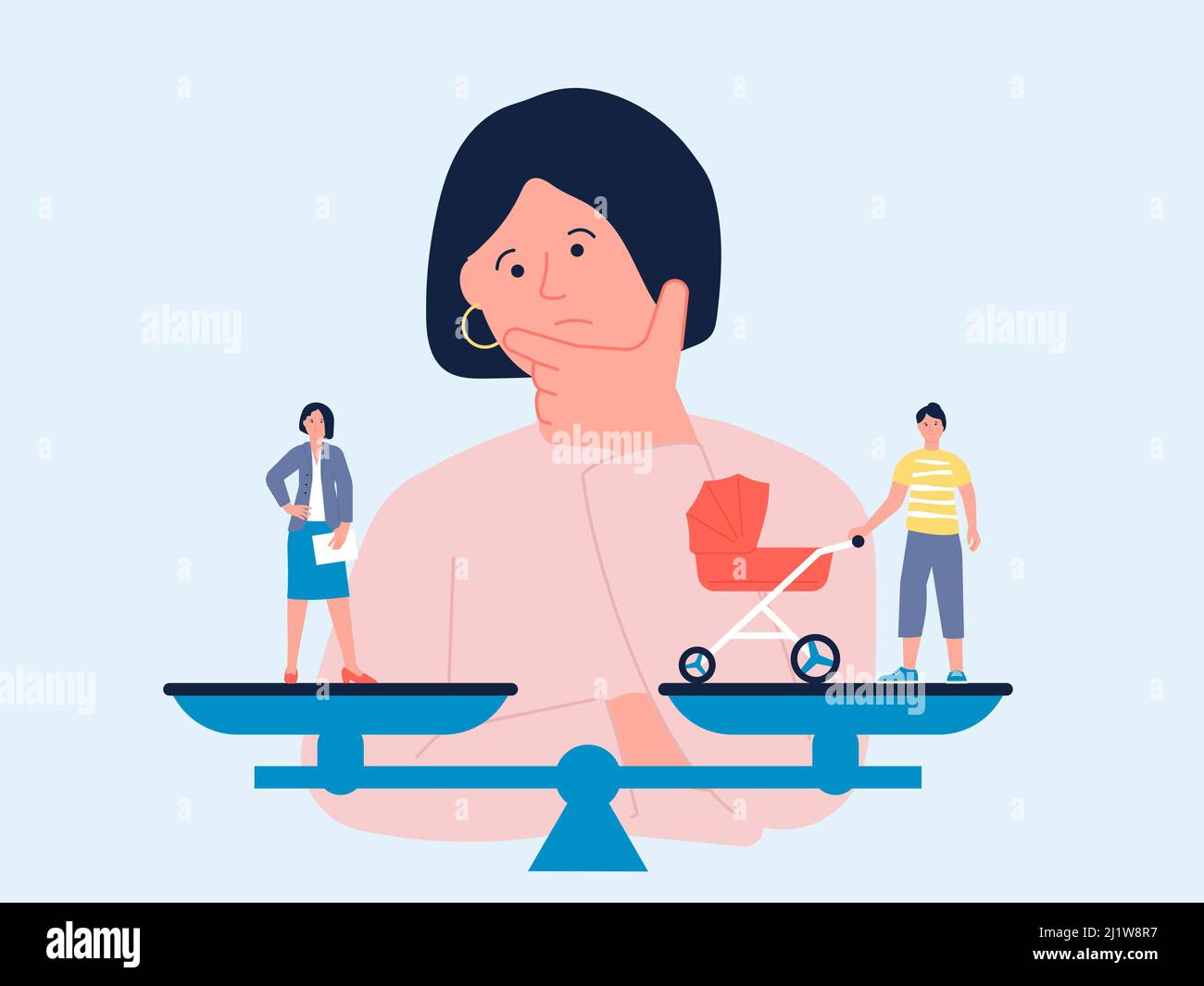 Work life balance cartoon woman Stock Vector Images - Alamy