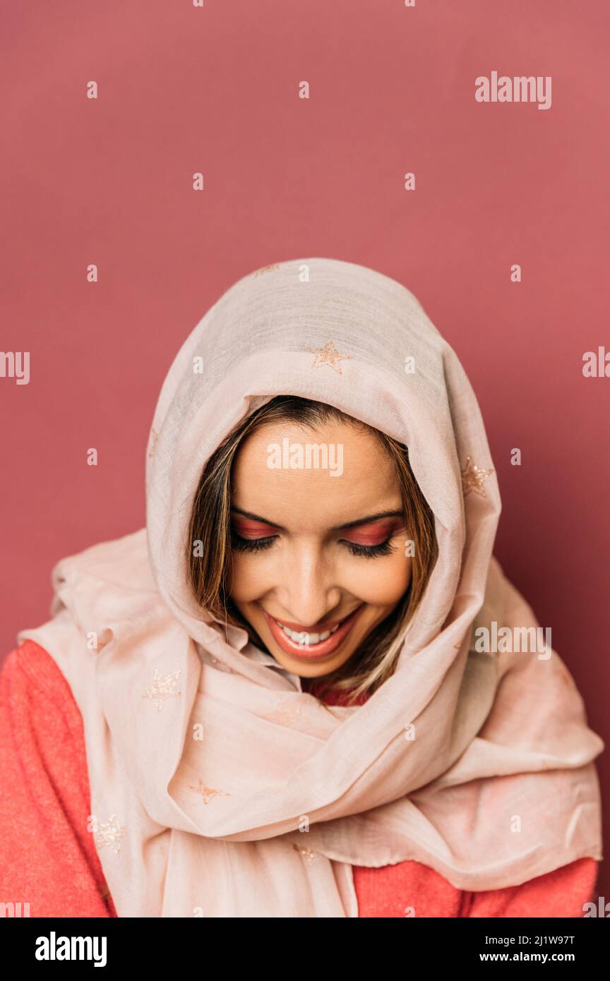 Muslim woman bright makeup hi-res stock photography and images - Alamy