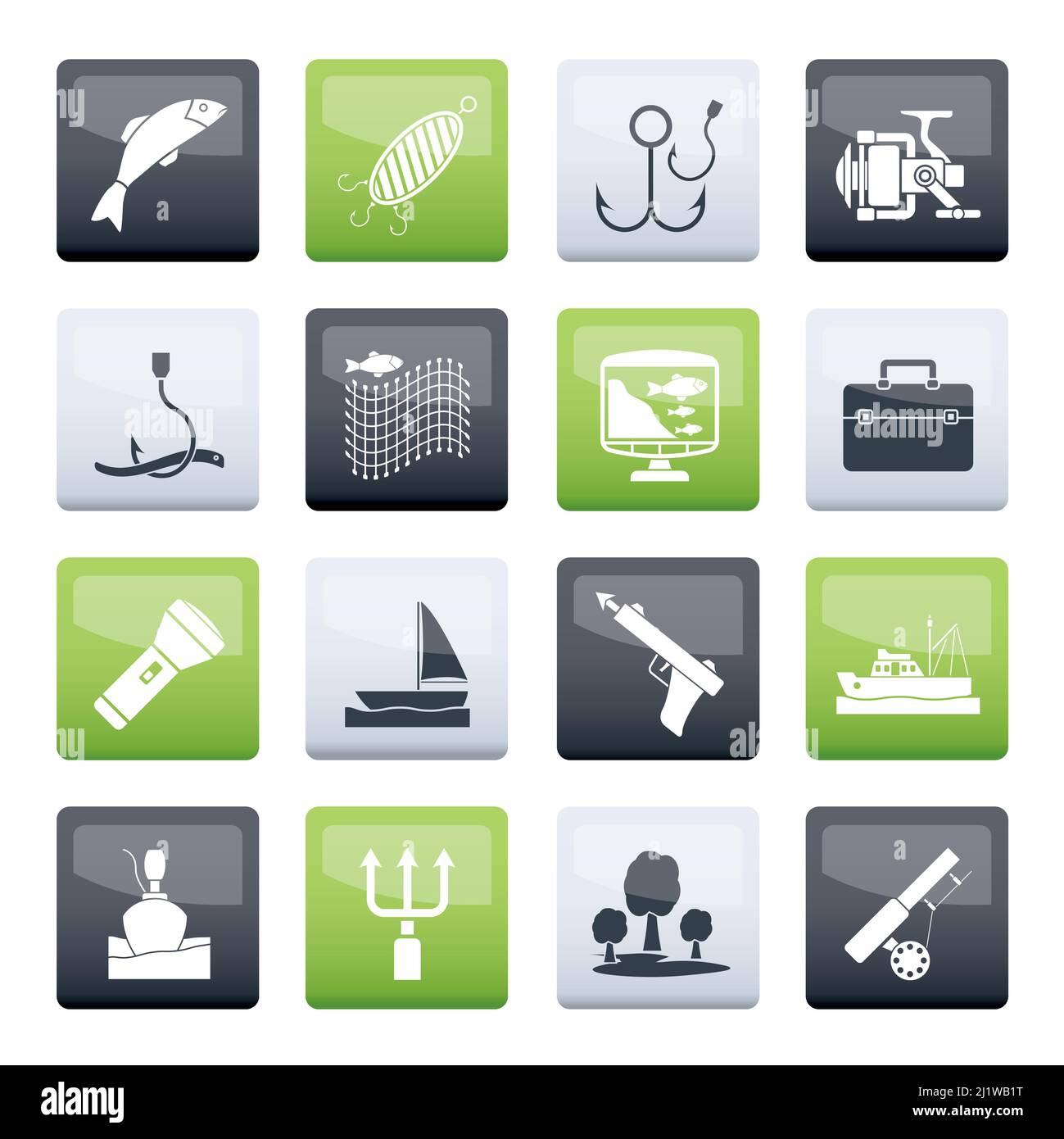 Fishing industry icons hi-res stock photography and images - Alamy