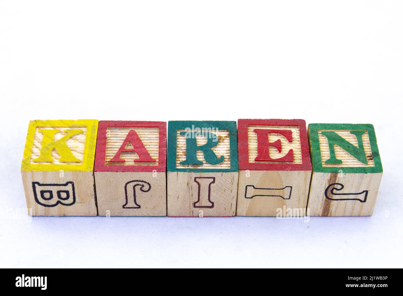 The term KAREN visually displayed on a clear background with copy space ...