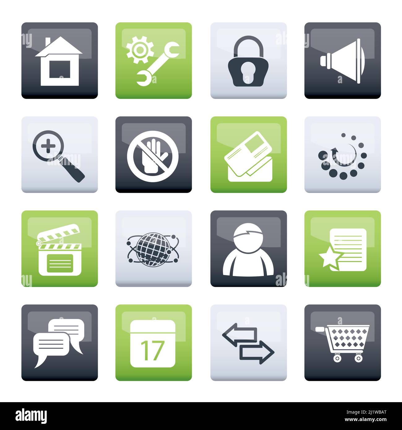 Website and internet icons over color background - vector icon set ...