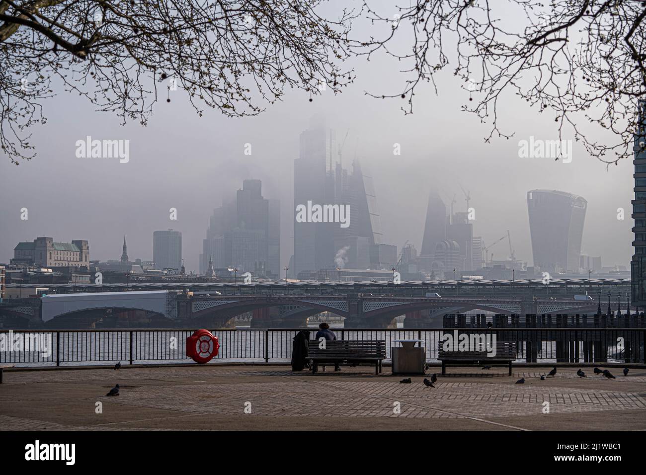LONDON, UK. 28 March, 2022 . London city skyline and financial district ...