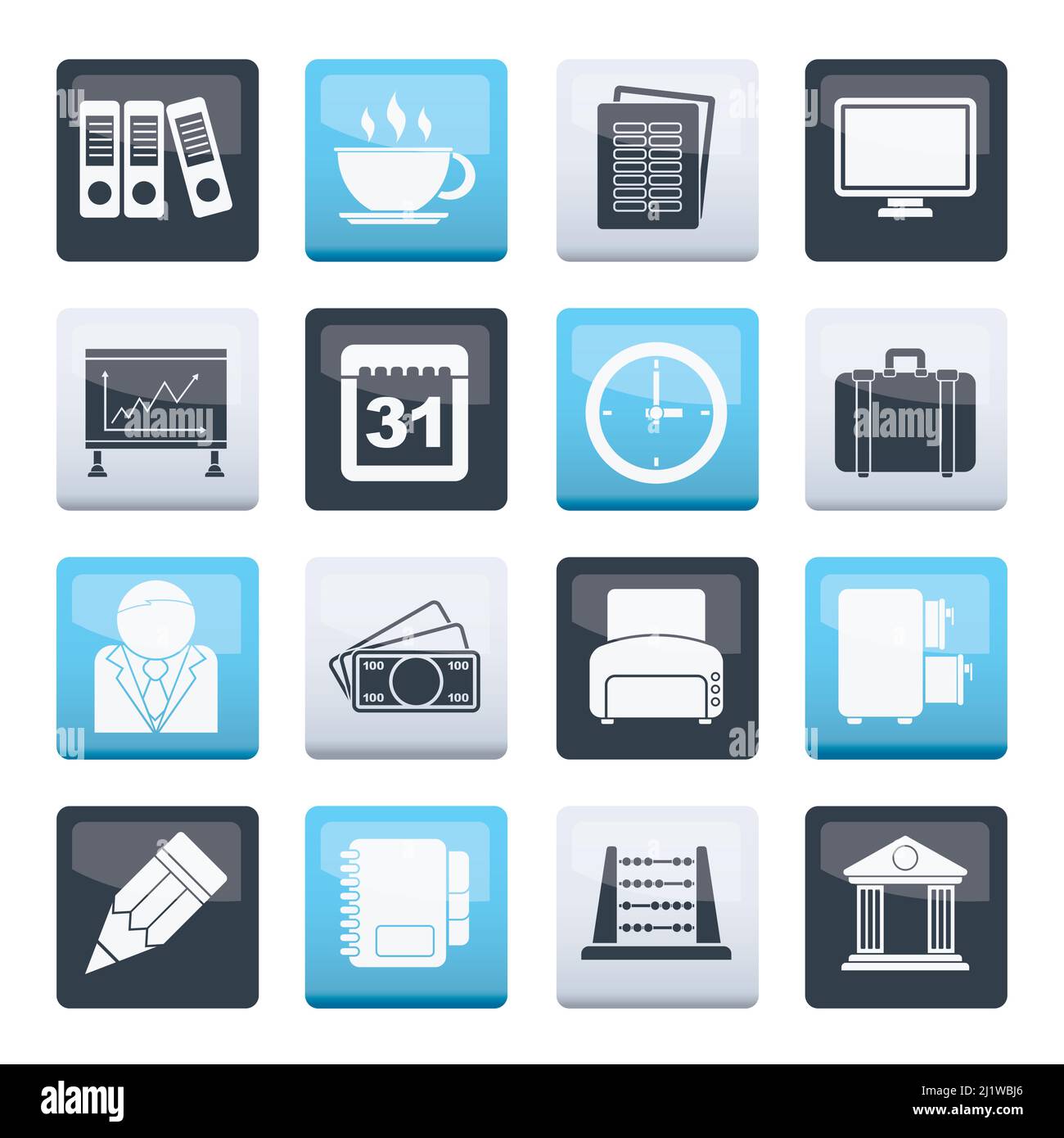 Business and office icons - vector icon set Stock Vector Image & Art ...