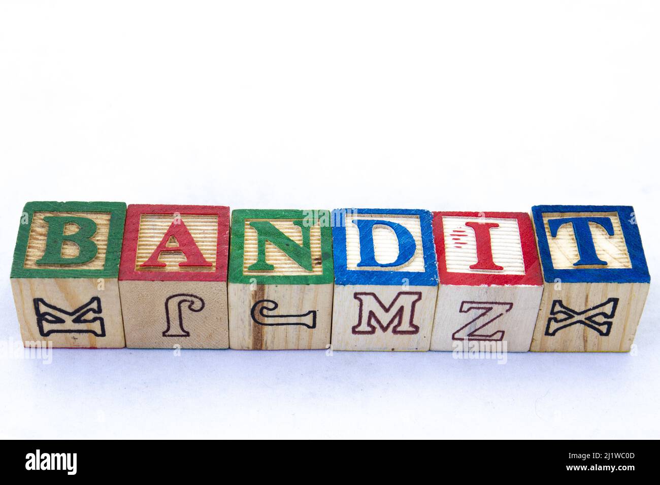 The term BANDIT visually displayed on a clear background with copy ...