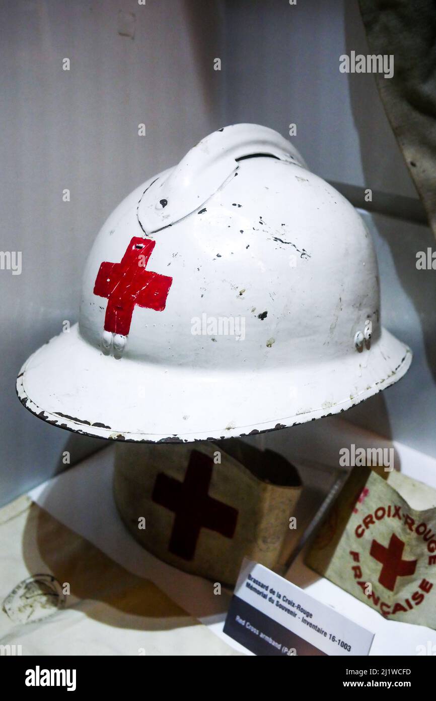 Red Cross Helmet, Museum of Dynamo Operation, Dunkirk, Nord, Hauts-de ...