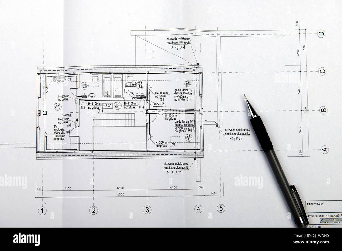 Structural details drawing. Close up view. Architectural or engineering ...