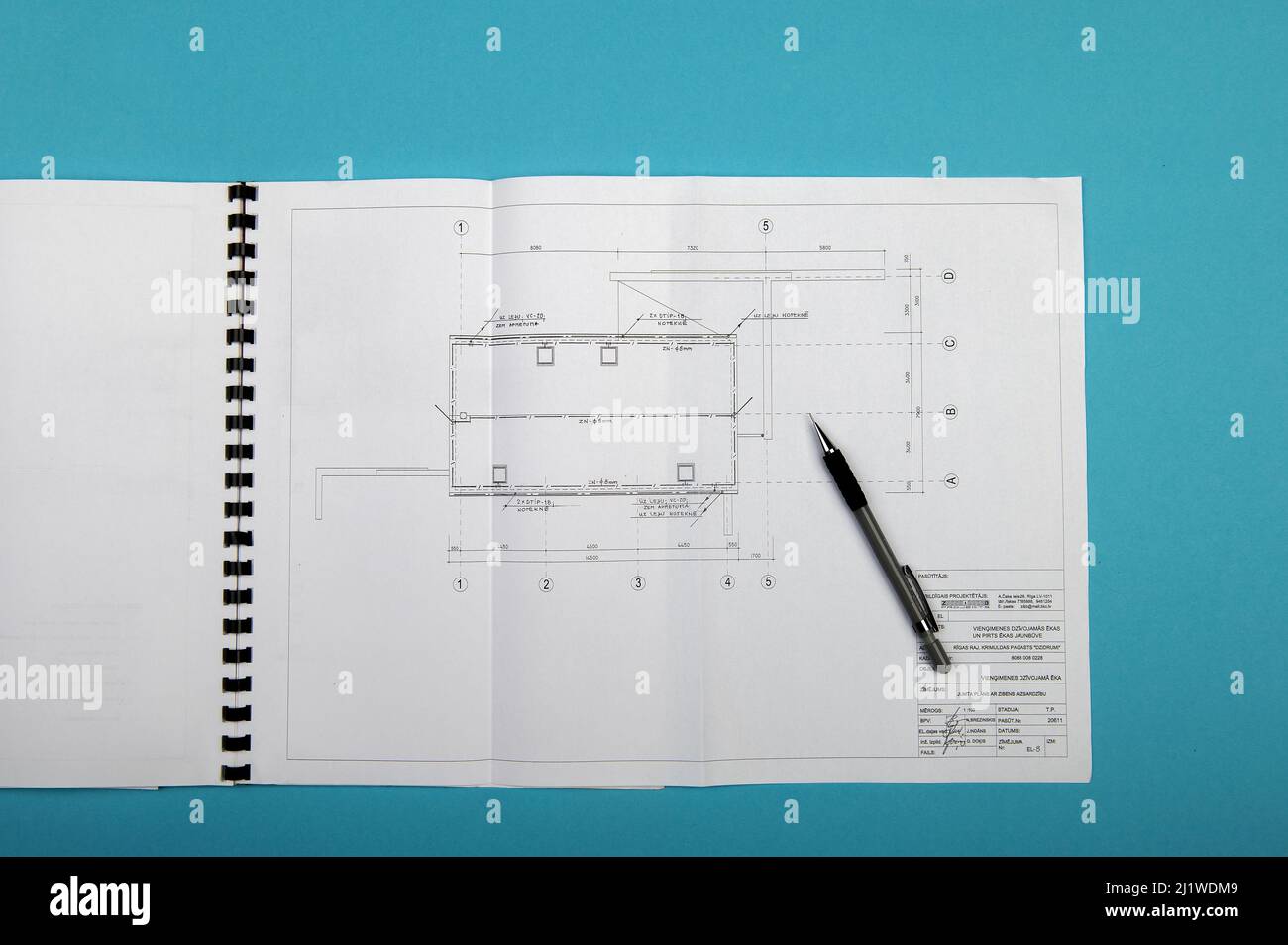 Structural details drawing. Close up view. Architectural or engineering ...