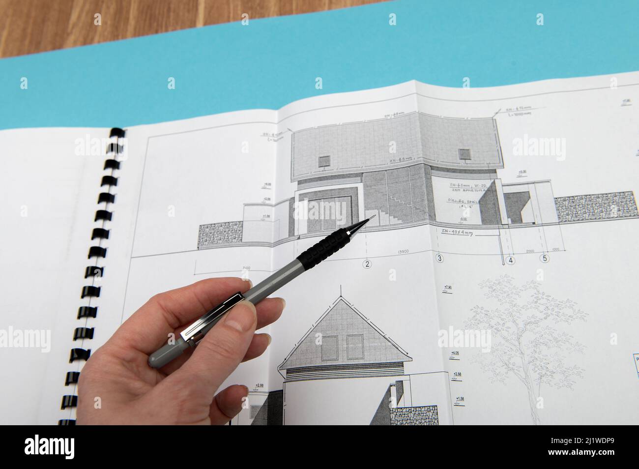 Structural details drawing. Close up view. Architectural or engineering ...