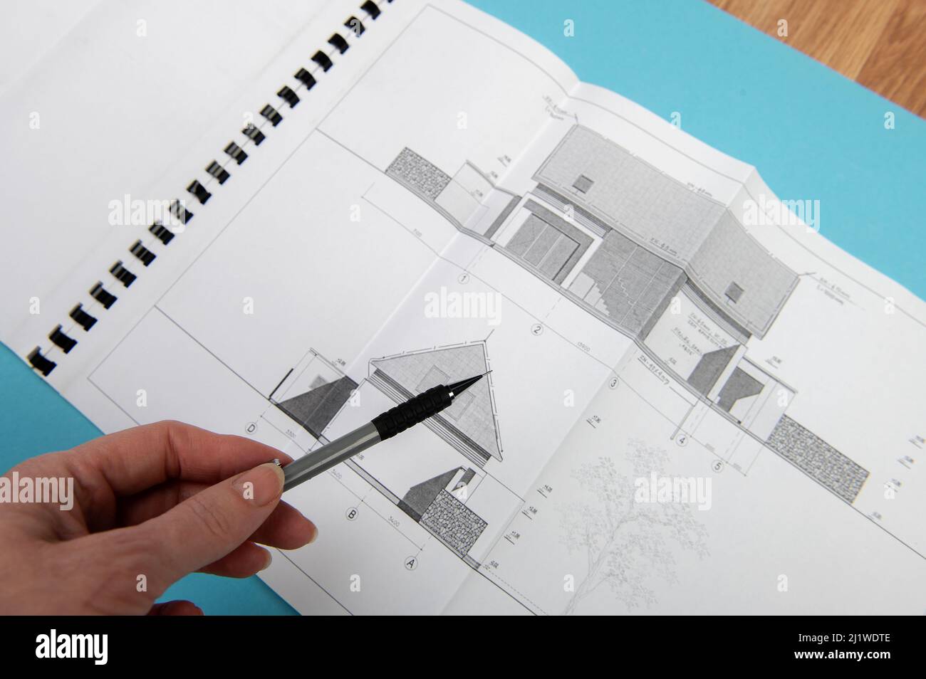 Structural details drawing. Close up view. Architectural or engineering ...
