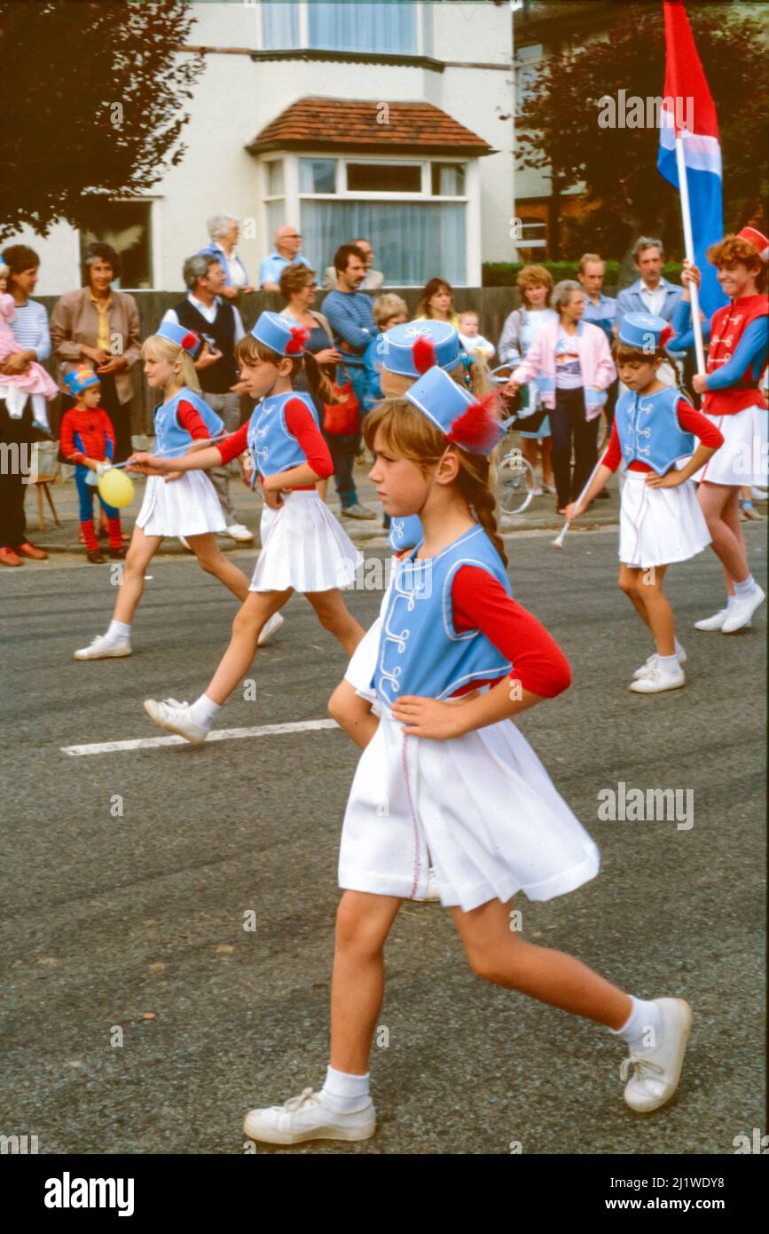 Carnival children Majorettes in Felixtowe Stock Photo - Alamy