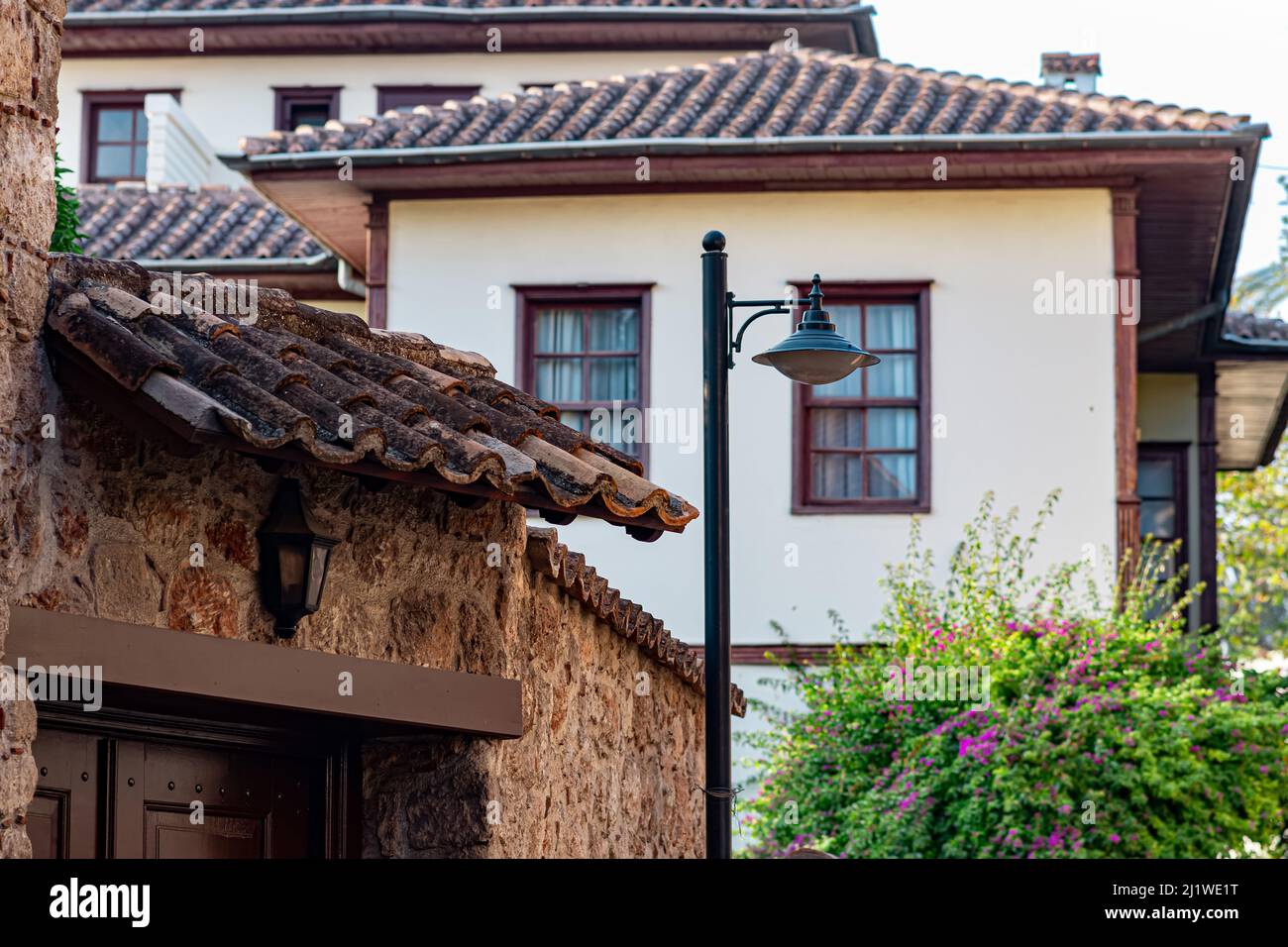 elements of traditional architecture in the historic town Stock Photo ...