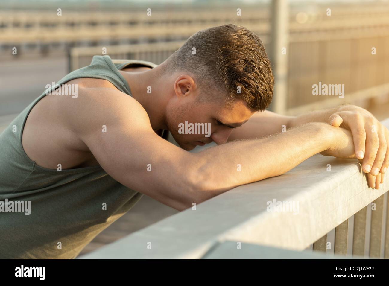 Exhausted athlete people after hard hi-res stock photography and images ...