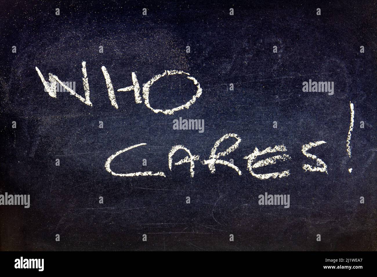 The term WHO CARES visually displayed on a clear background with copy ...