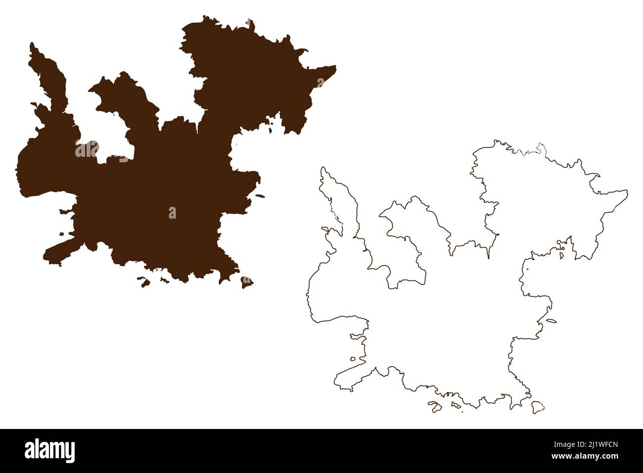 Cabrera island (Kingdom of Spain, Balearic Islands) map vector ...