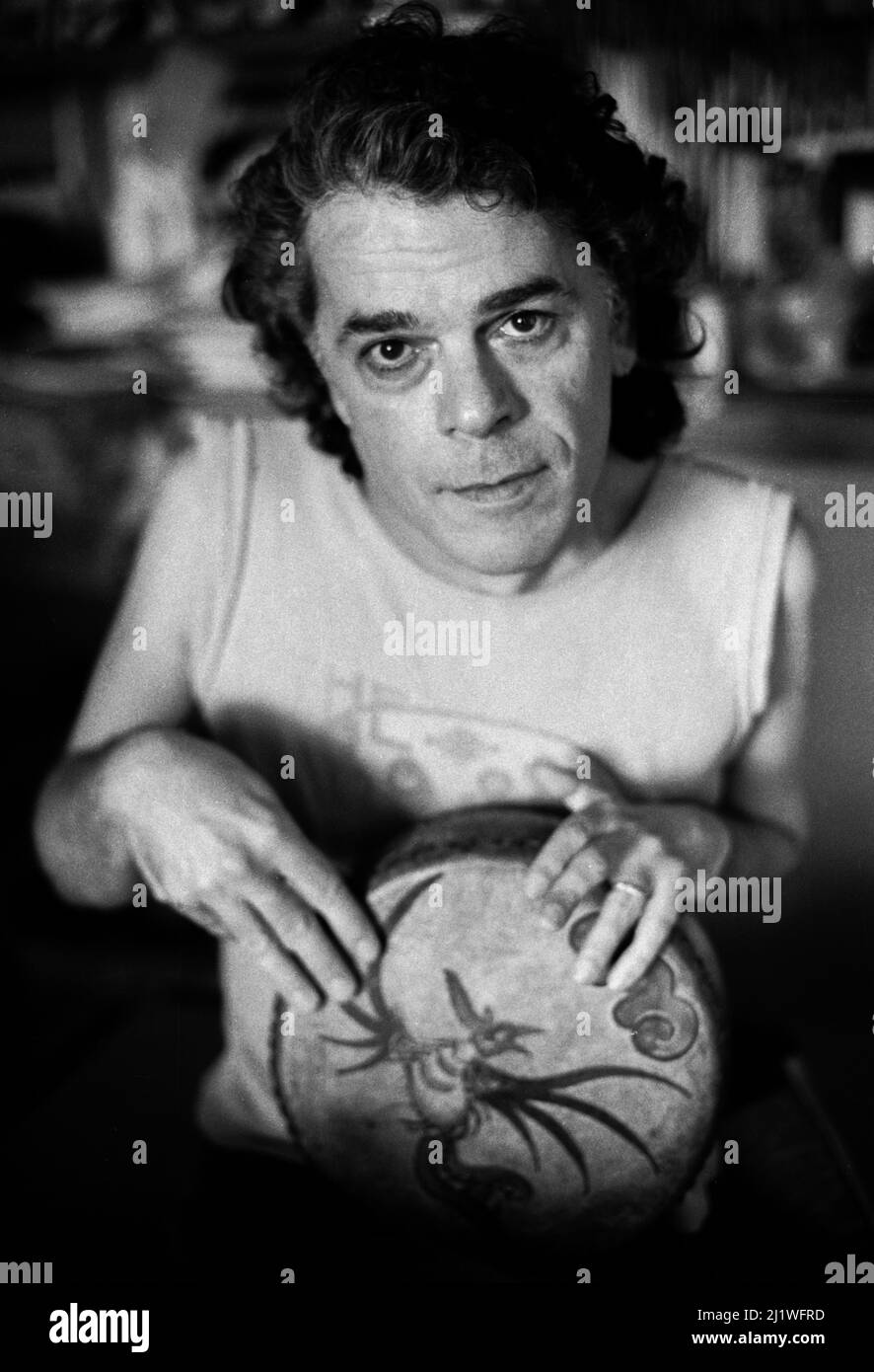 Ian Dury at his home in London Stock Photo - Alamy