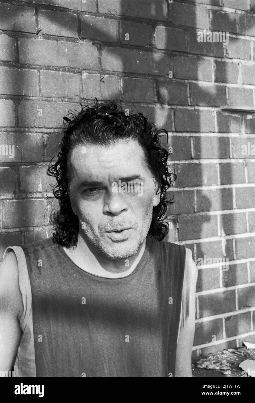 Ian Dury at his home in London Stock Photo - Alamy