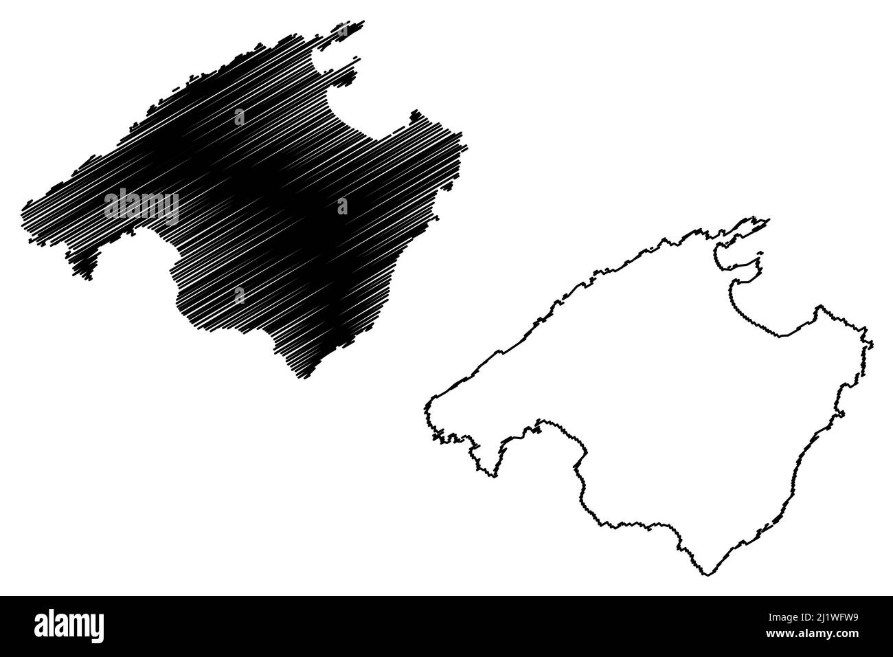 Map majorca Black and White Stock Photos & Images - Alamy