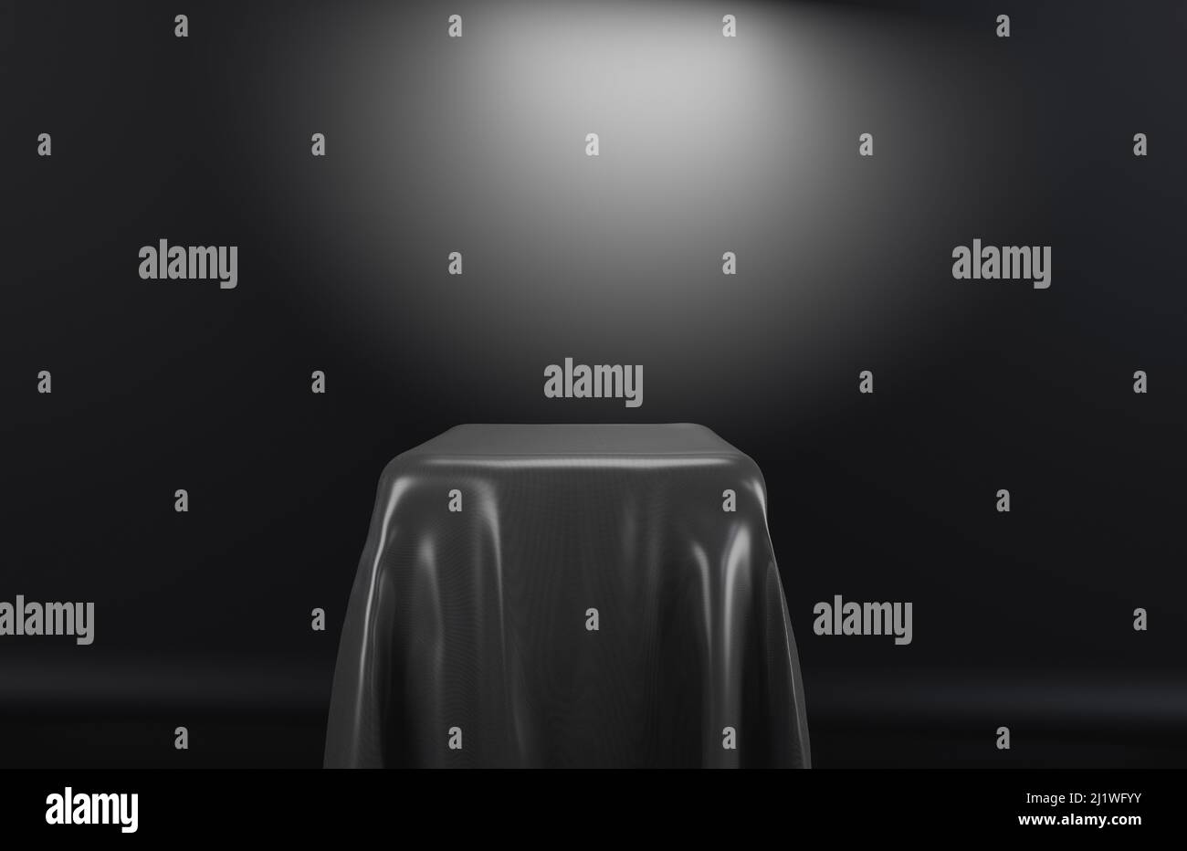 Luxurious Empty Stage With Fabric Silver Gray Colors Illustrative ...