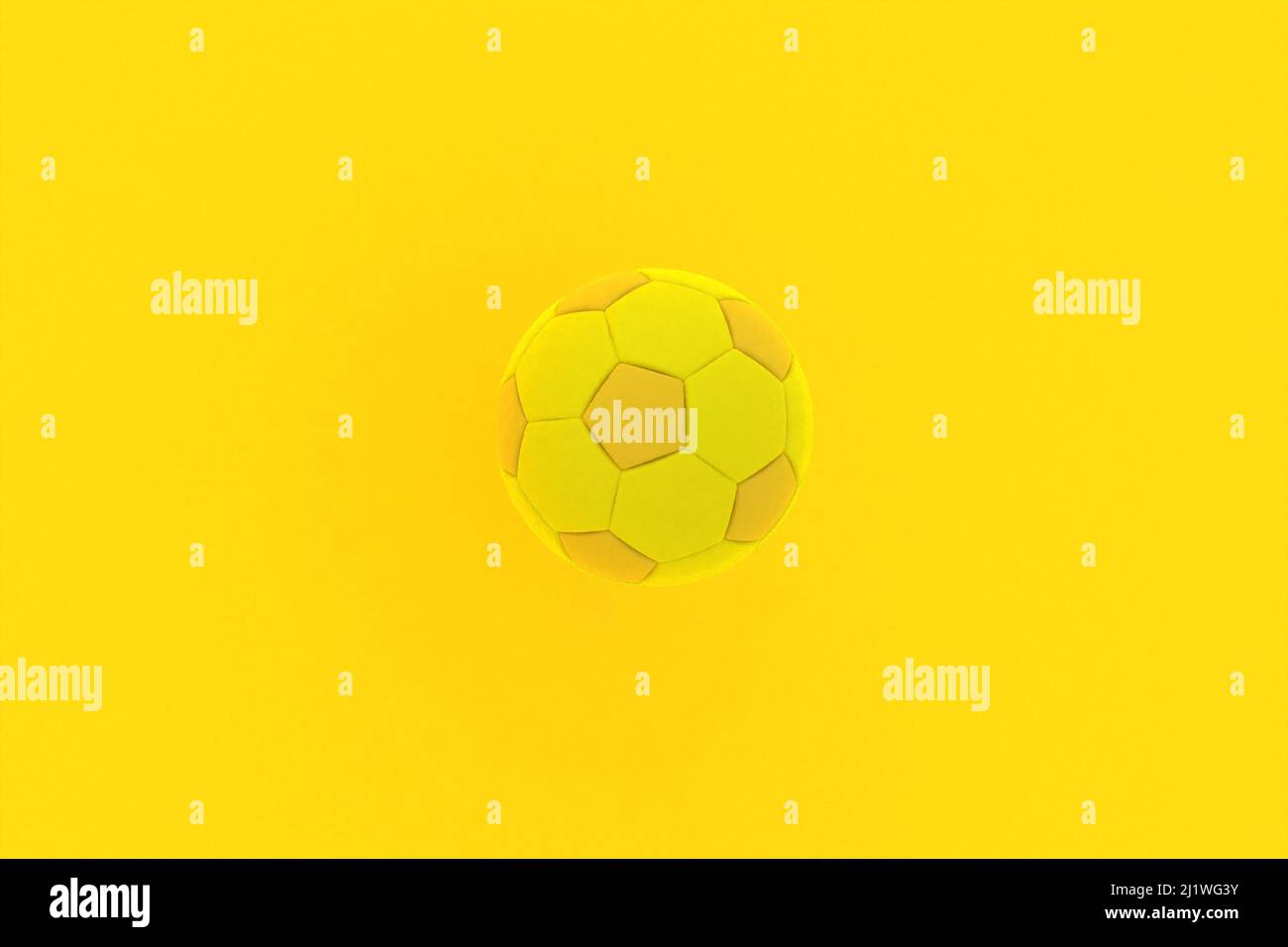 3d rendering yellow soccer ball on yellow background Stock Photo - Alamy