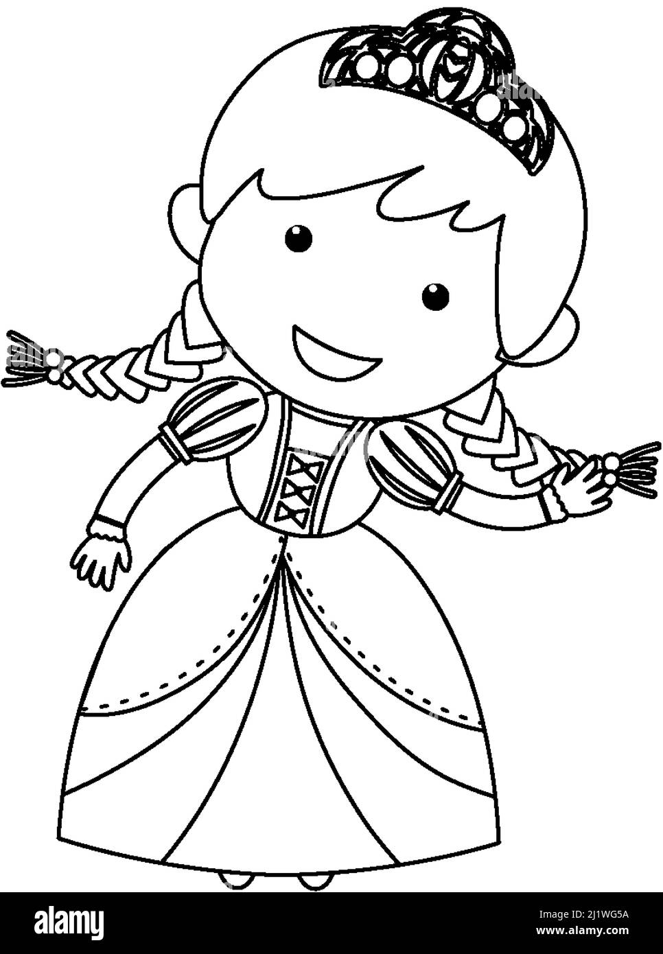 Princess Clip Art Black And White
