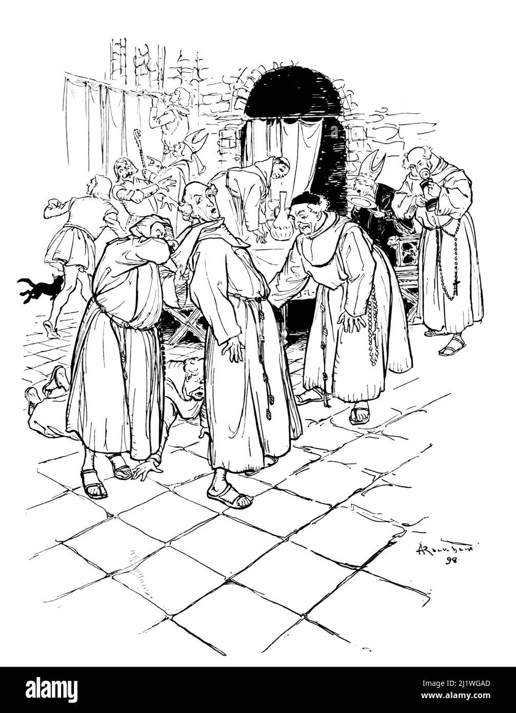 The Jackdaw of Rheims from the book ' The Ingoldsby legends; or, Mirth ...