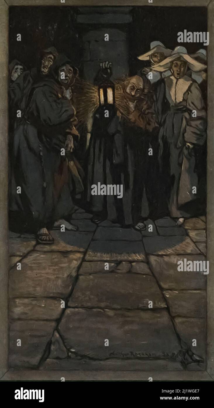 Medieval monk illustrated hi-res stock photography and images - Alamy