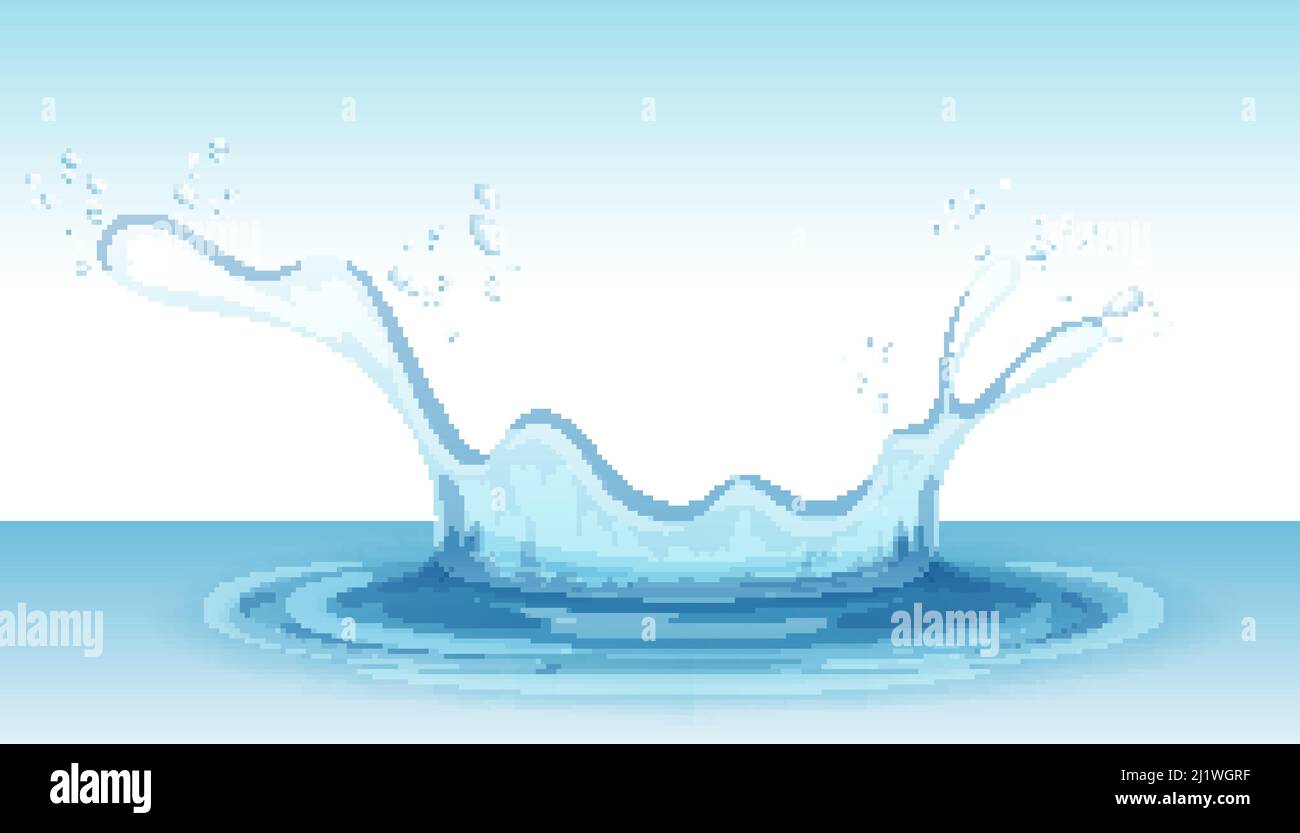 A water splash on white background illustration Stock Vector Image ...