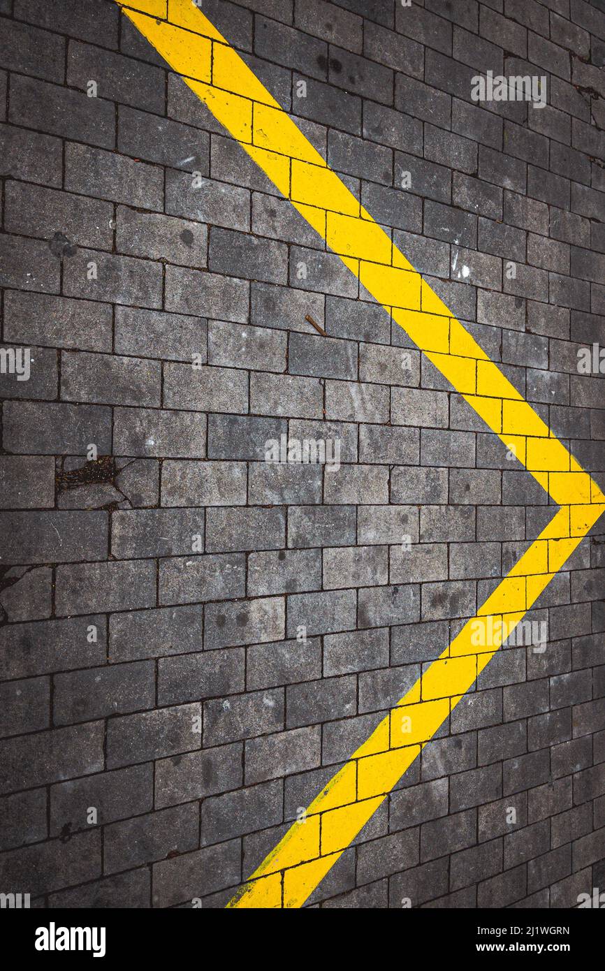 traffic signs painted on the street Stock Photo - Alamy