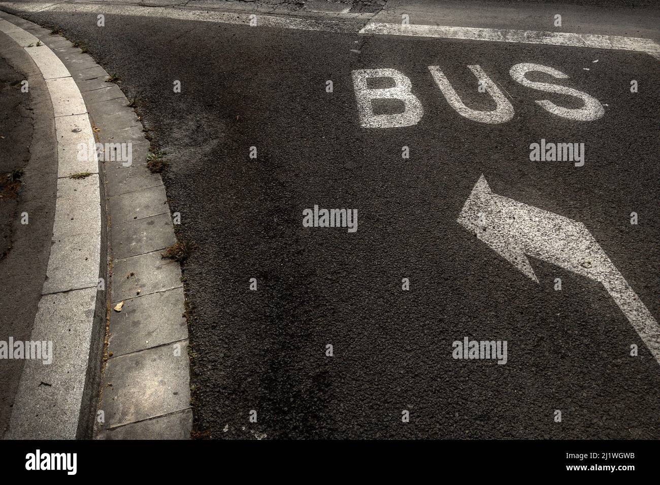 traffic signs painted on the street Stock Photo - Alamy