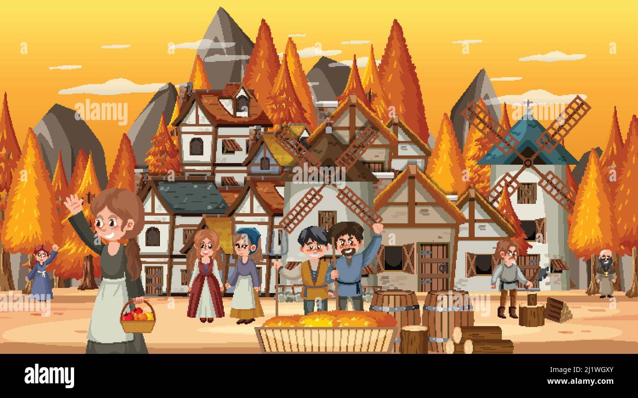 Female villagers Stock Vector Images - Alamy